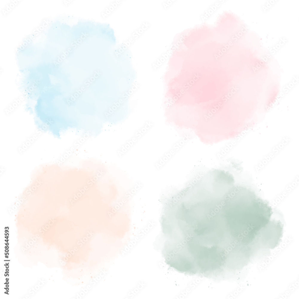 Watercolor splash collection Stock Vector | Adobe Stock