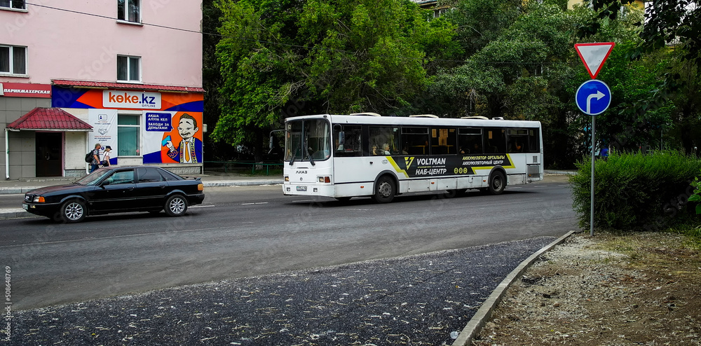 kazakhstan, Ust-Kamenogorsk, may 27, 2022: Liaz 5256. City public ...