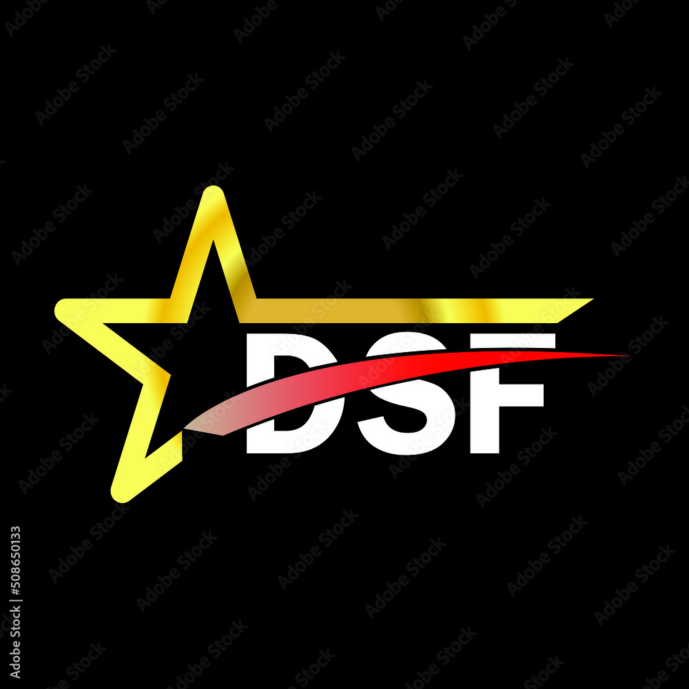 DSF letter logo design. DSF creative letter logo. simple and modern ...