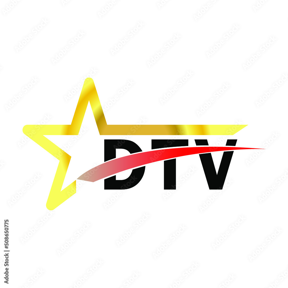 DTV letter logo design. DTV creative letter logo. simple and modern ...