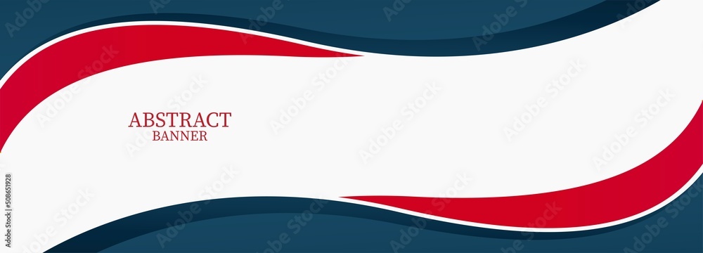 red and blue wave banner template design Stock Vector | Adobe Stock