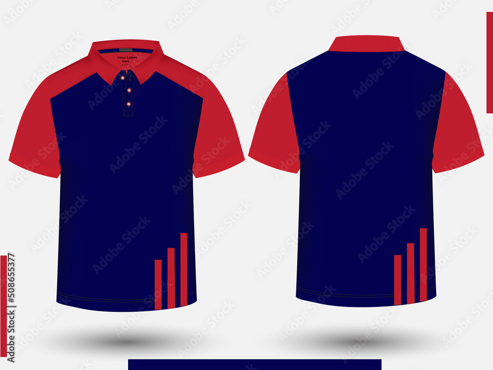 Polo Shirt Design Template and Mockup. Polo Shirt Technical Fashion ...