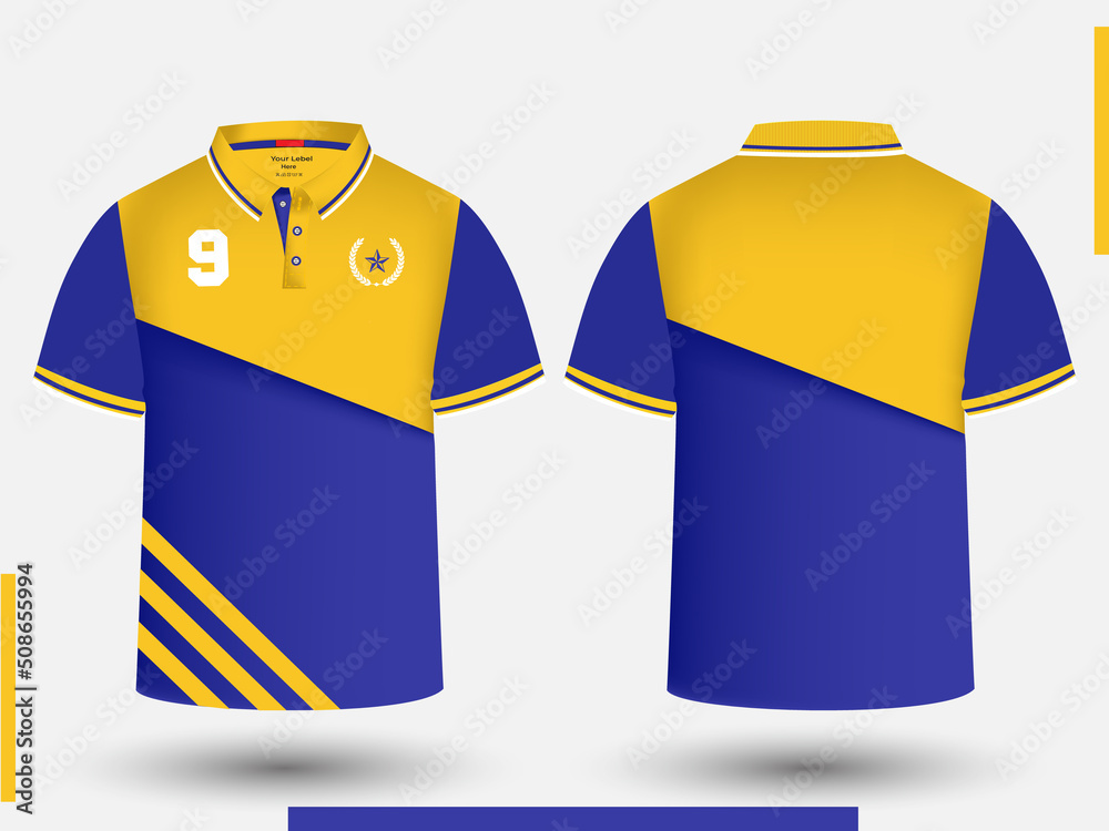 Polo Shirt Design Template and Mockup. Polo Shirt Technical Fashion ...