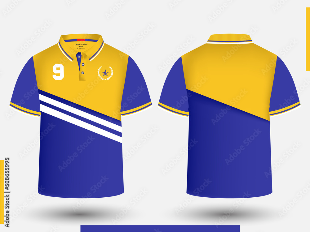 Polo Shirt Design Template and Mockup. Polo Shirt Technical Fashion ...