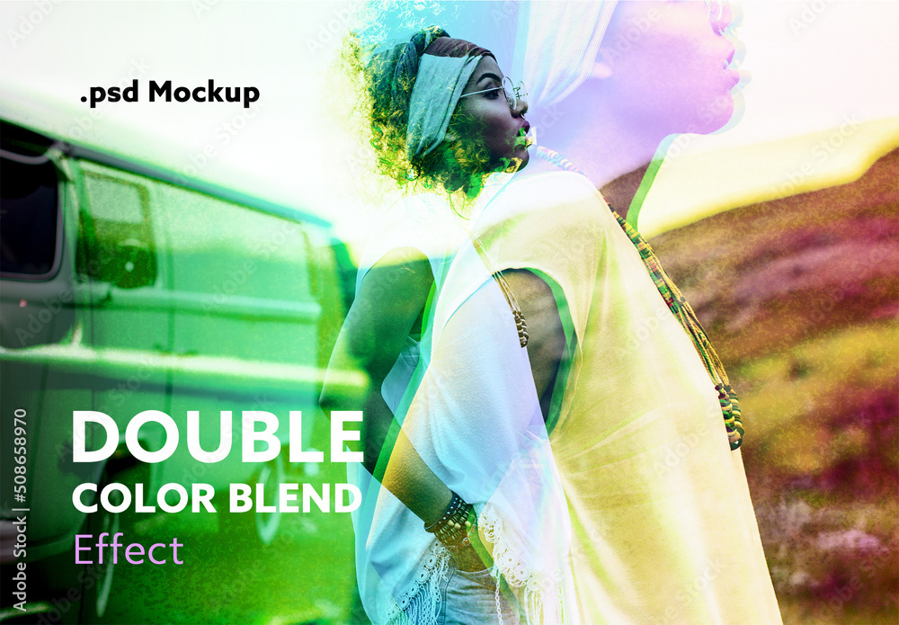 Double Color Blend Effect Stock Template | Adobe Stock