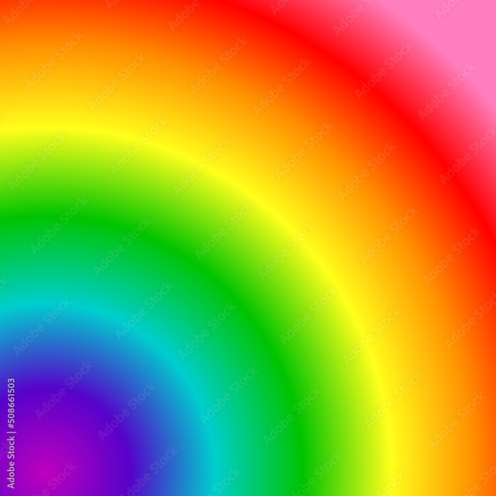 Radial LGBTQ style background design have many color as pink, red ...