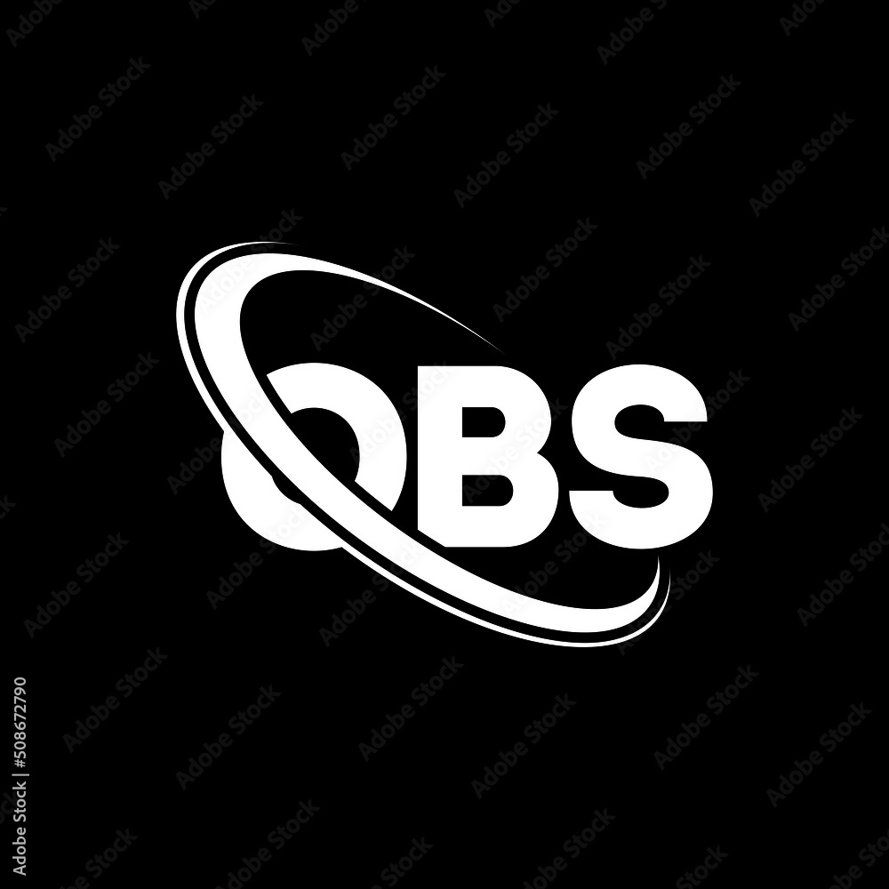 Vektorová grafika „OBS logo. OBS letter. OBS letter logo design ...