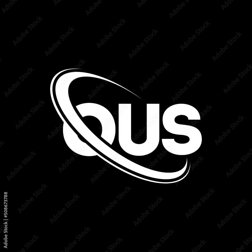 OUS logo. OUS letter. OUS letter logo design. Initials OUS logo linked ...