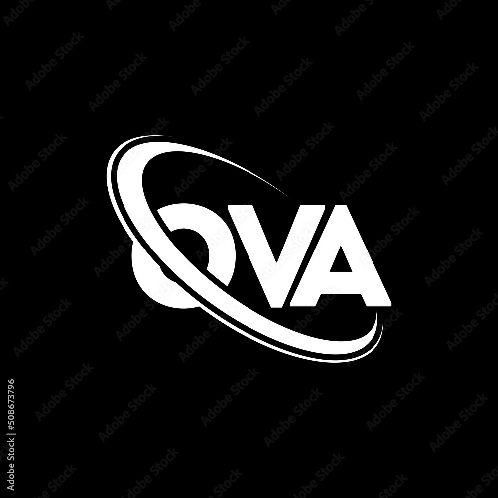 Vektorová grafika „OVA logo. OVA letter. OVA letter logo design ...