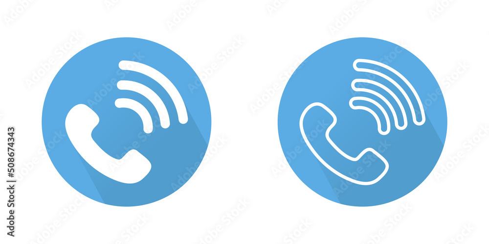 Call icon in trendy flat style isolated on white background. Phone icon ...