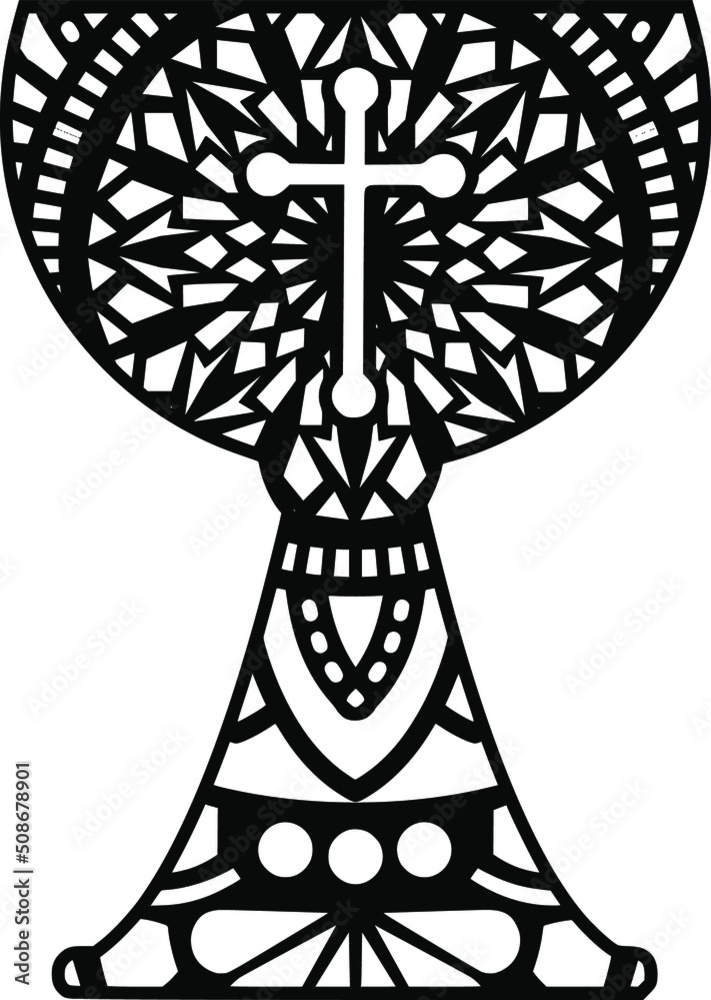 Mandala design. You can change the size and color of the eps file as ...