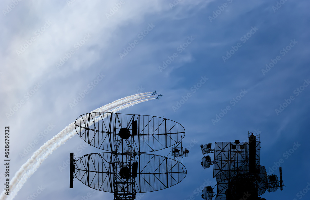 Air defense raiders of military mobile anti-aircraft complexes (radar ...