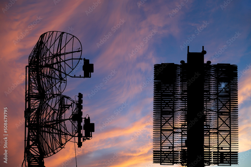 Photo & Art Print Air defense radars of military mobile anti aircraft ...