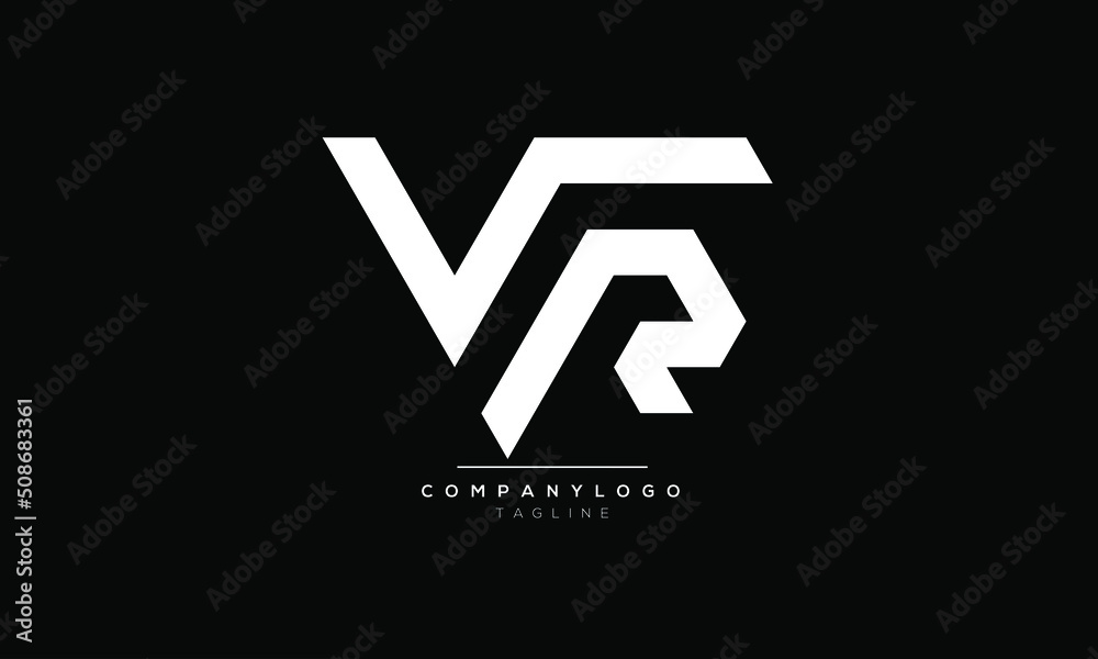 Alphabet letters Initials Monogram logo VR, VR INITIAL, VR letter Stock ...