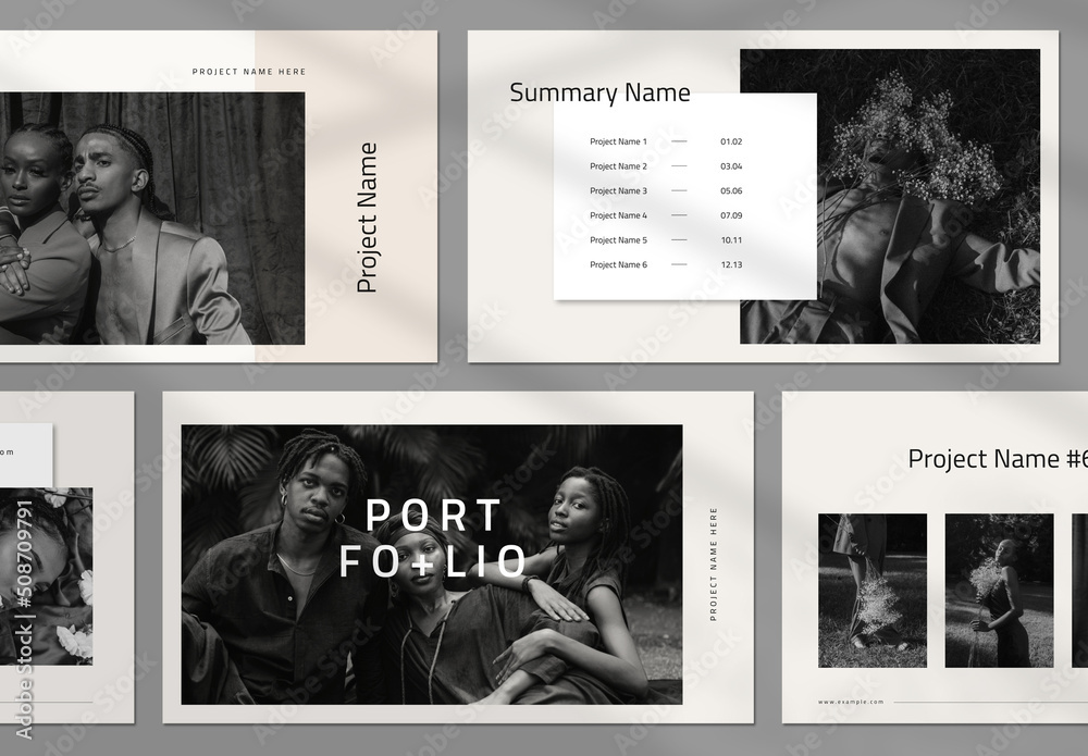 Digital Portfolio Layout Stock Template | Adobe Stock