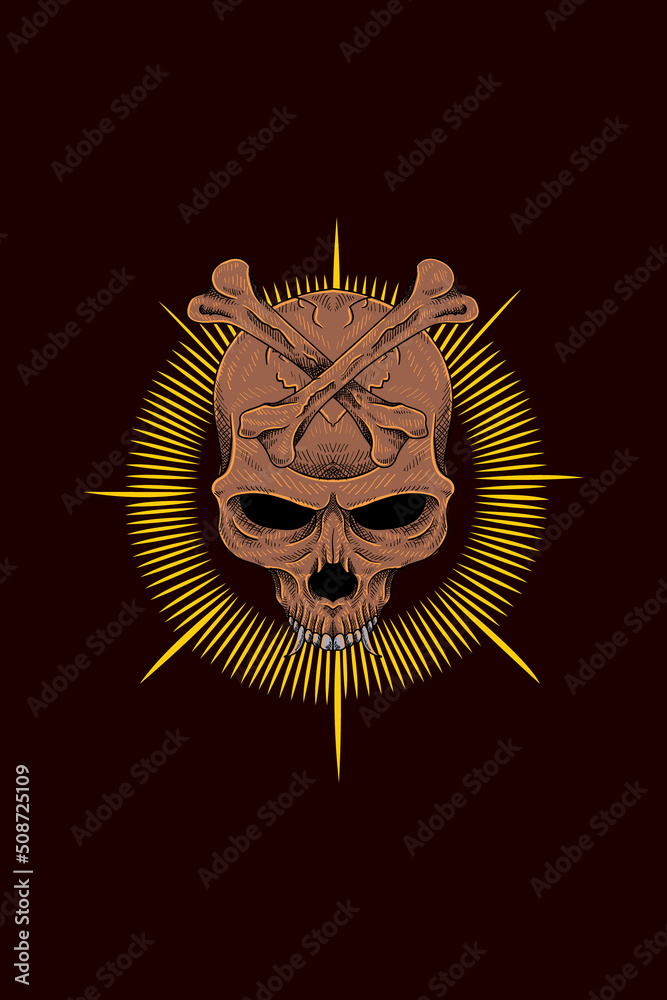 Head skull vector illustration Stock Vector | Adobe Stock