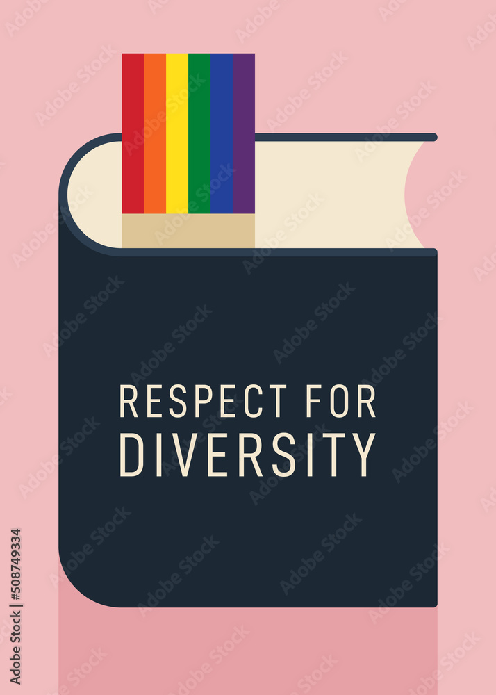 Lgbtq Community Pride Month Poster Design Template With Rainbow Stripe