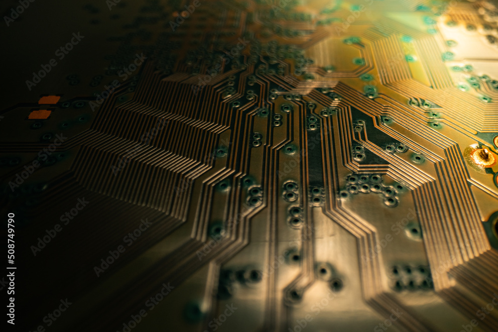 Technology background. High tech electronic circuit board background ...