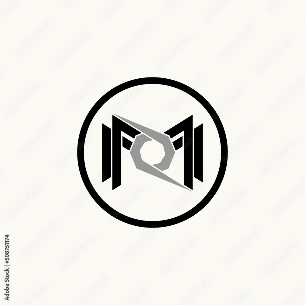 Simple and unique letter or word MM cutting line font with capture ...