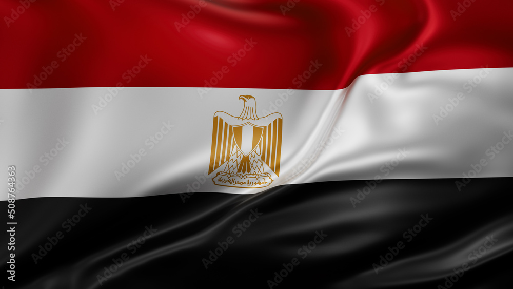 Egypt national flag Stock Illustration | Adobe Stock