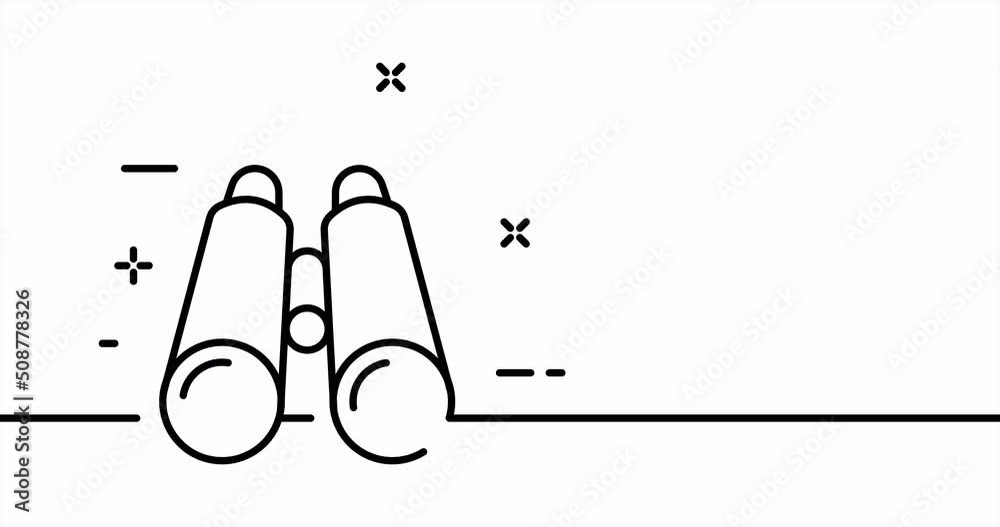 Single line drawing, solid line search. Single line drawing animation ...