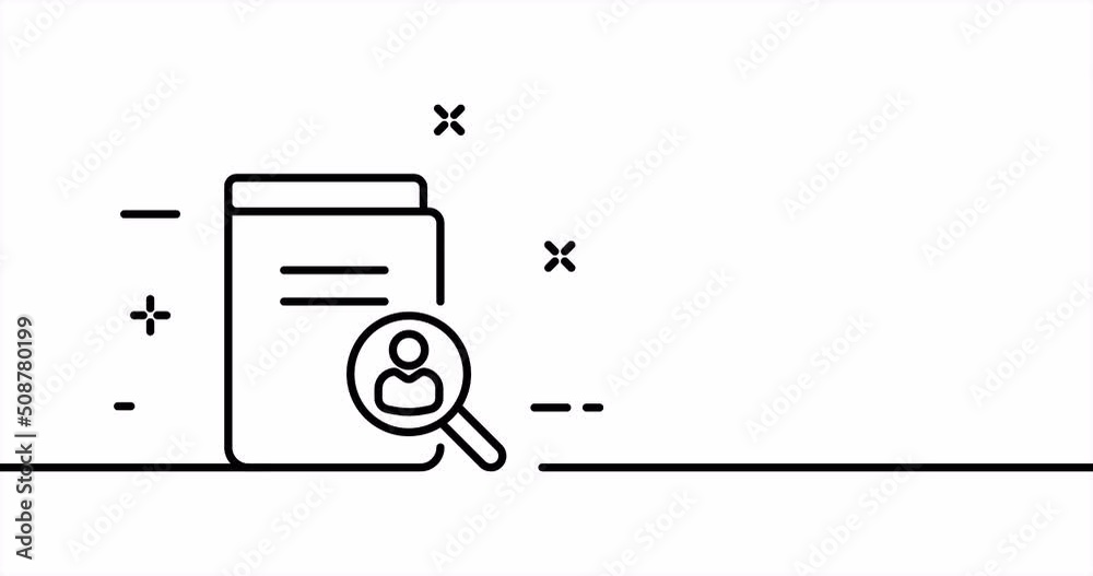 Single line drawing, solid line law. One line drawing animation of ...