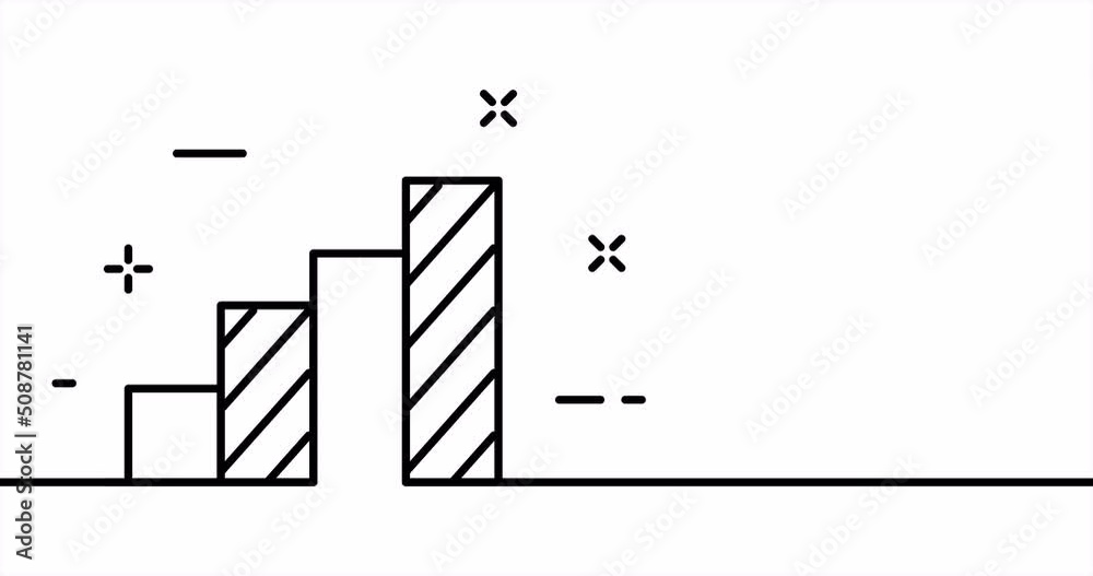 Single line drawing, solid line analysis. Single line drawing animation ...