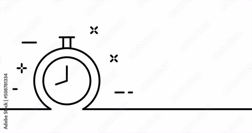 One line drawing, solid line sports. One line drawing animation of ...