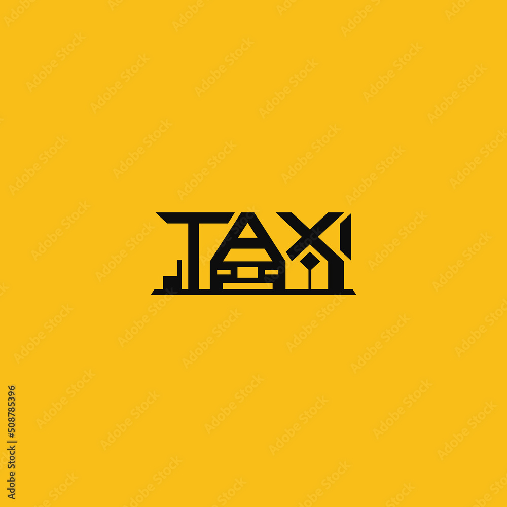 Taxi text, typography logo design. Stock Vector | Adobe Stock