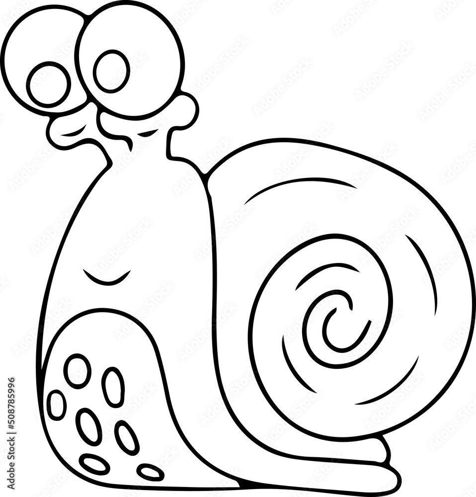 cute snail cartoon character with shell icon cartoon small animal ...