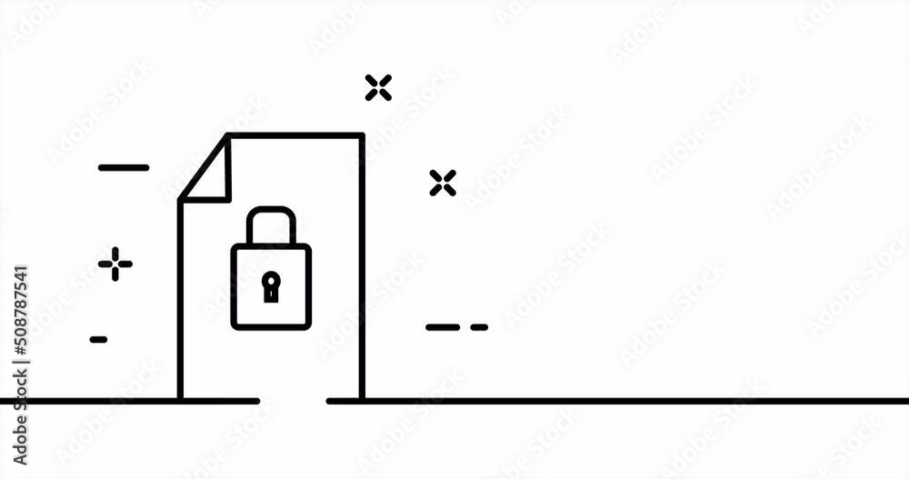 Document with a lock. Private information. Personal data. Privacy ...