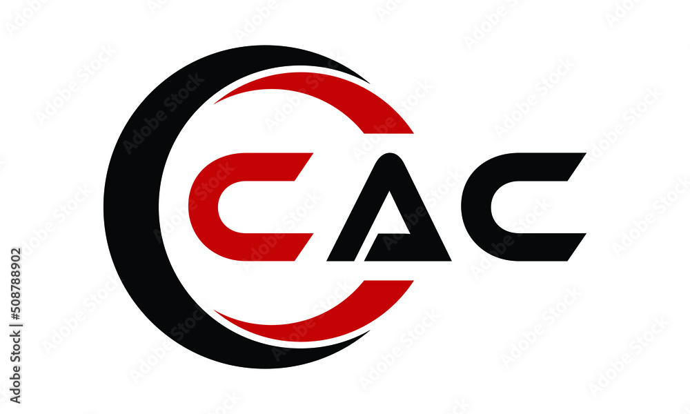 CAC swoosh three letter logo design vector template | monogram logo ...