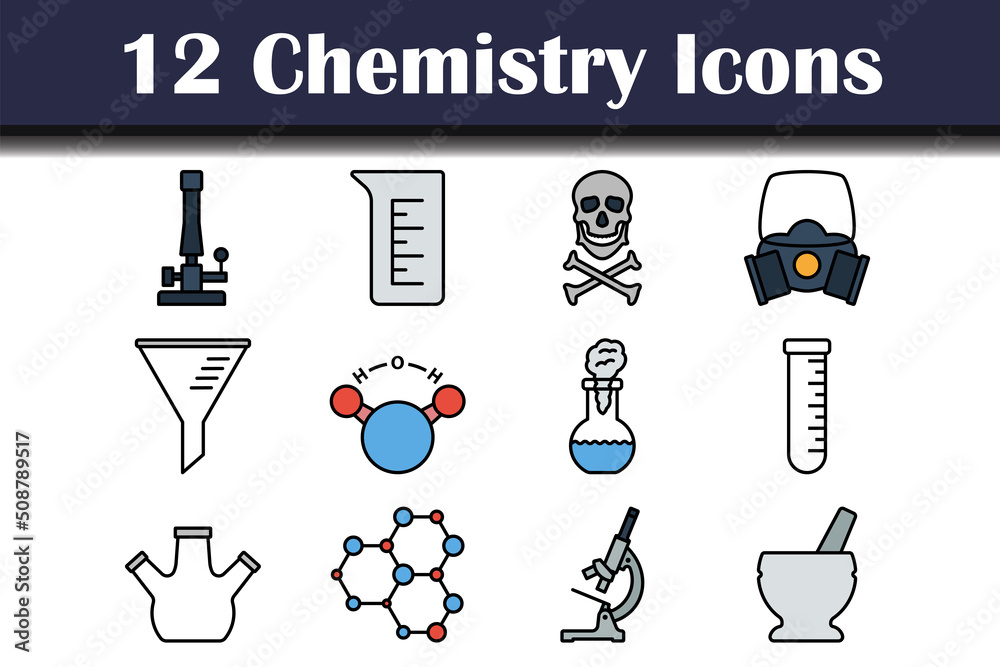 Chemistry Icon Set Stock Vector | Adobe Stock