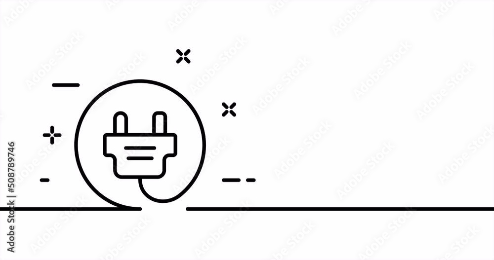 Plug with wire. Socket, electrical engineering, household appliances ...