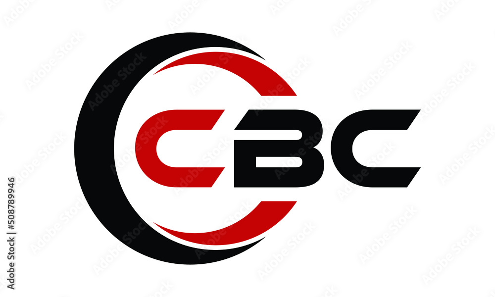 CBC swoosh three letter logo design vector template | monogram logo ...