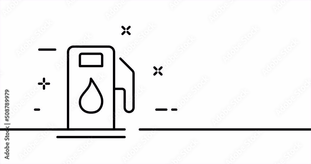 Filling station with a drop. Liquid, water, gasoline, refuel, car ...