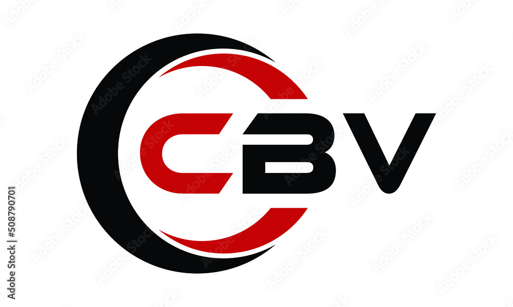 CBV swoosh three letter logo design vector template | monogram logo ...