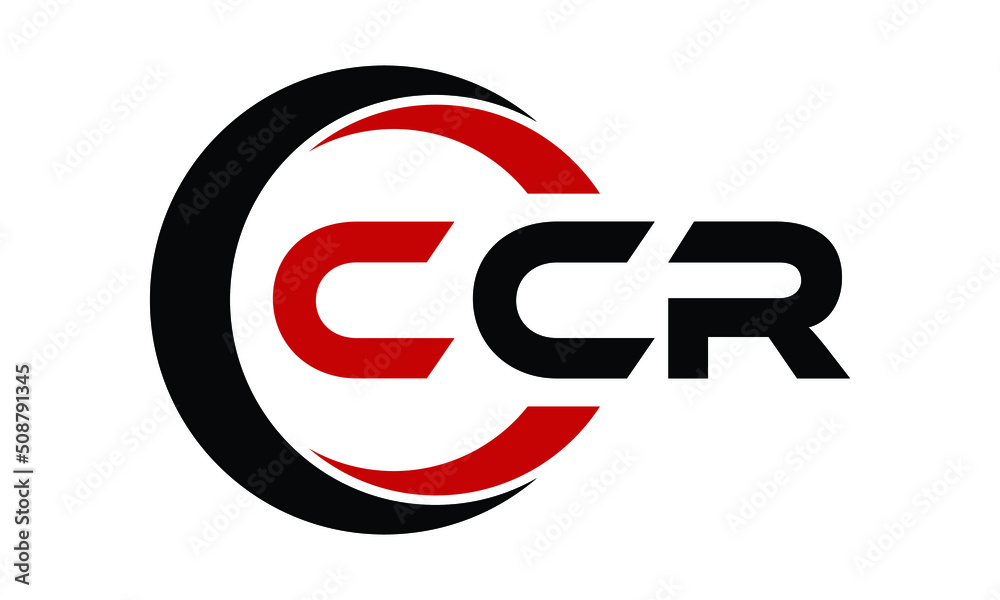 CCR swoosh three letter logo design vector template | monogram logo ...
