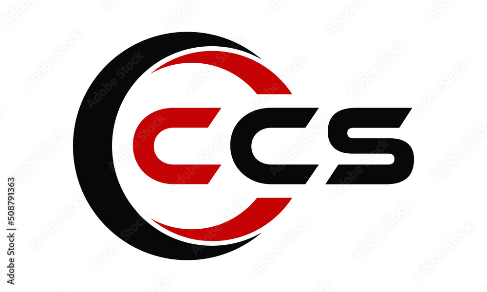 CCS swoosh three letter logo design vector template | monogram logo ...