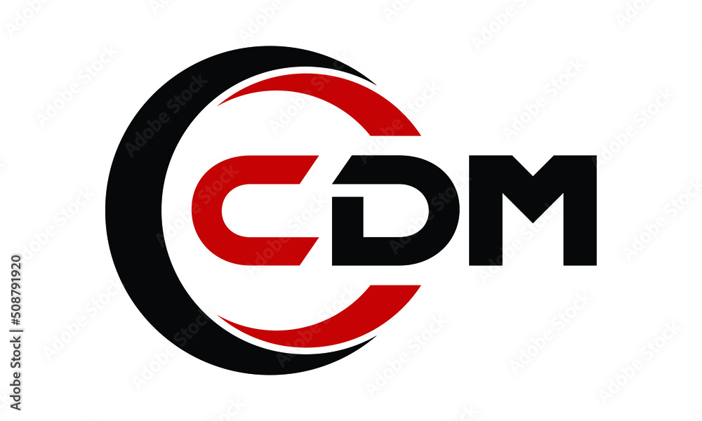 CDM swoosh three letter logo design vector template | monogram logo ...