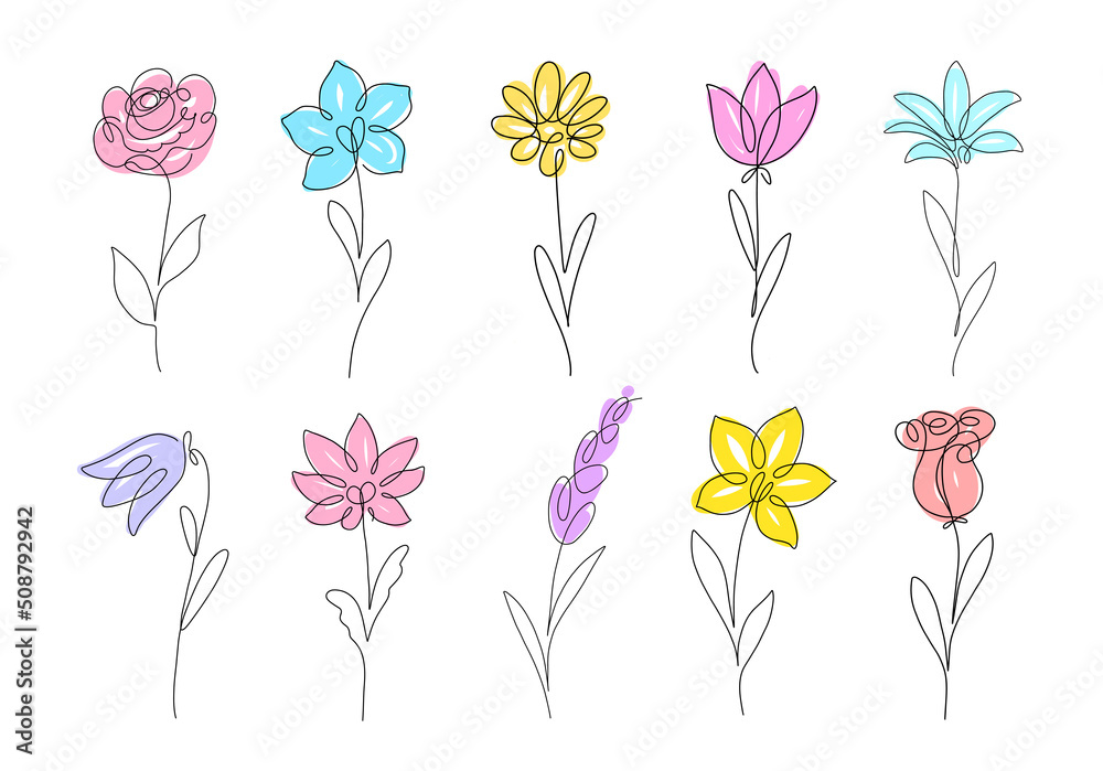Different Kinds Of Flowers To Draw