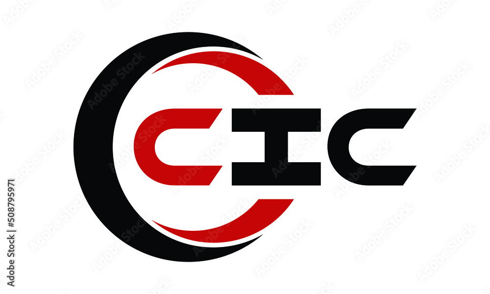 CIC swoosh three letter logo design vector template | monogram logo ...