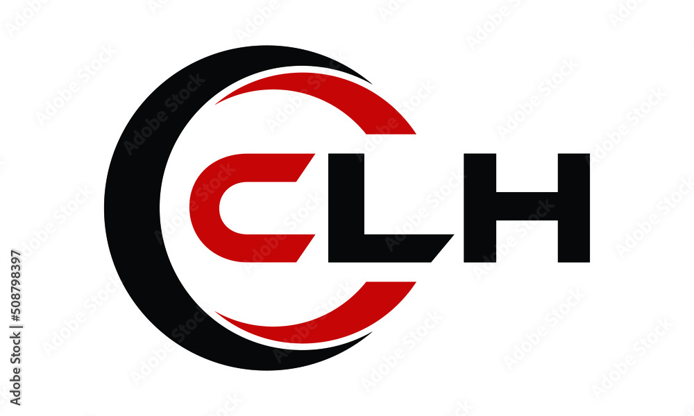 CLH swoosh three letter logo design vector template | monogram logo ...