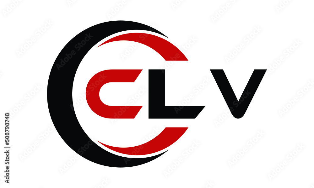 CLV swoosh three letter logo design vector template | monogram logo ...