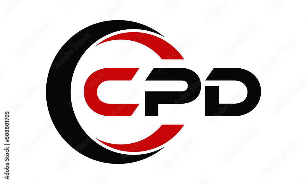 CPD swoosh three letter logo design vector template | monogram logo ...