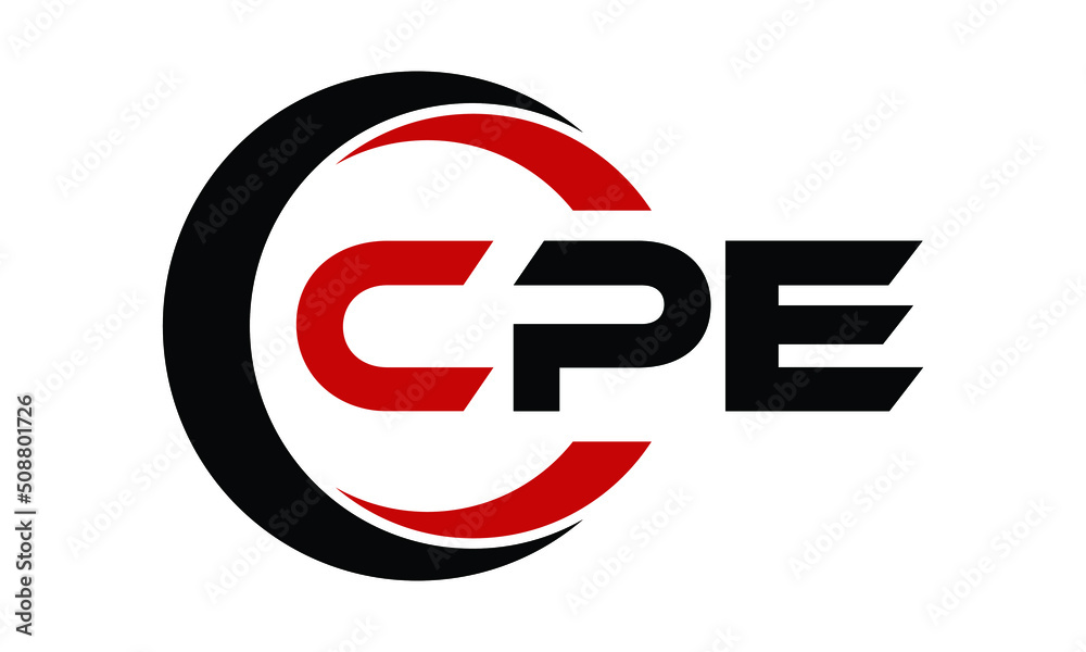 CPE swoosh three letter logo design vector template | monogram logo ...