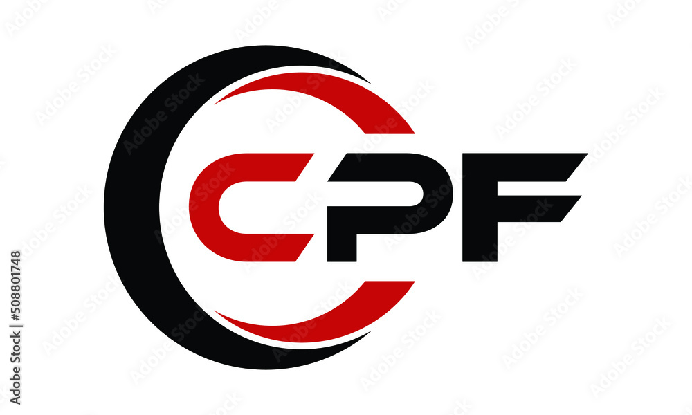 CPF swoosh three letter logo design vector template | monogram logo ...