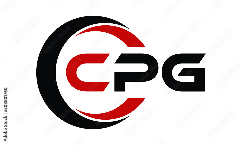 CPG swoosh three letter logo design vector template | monogram logo ...