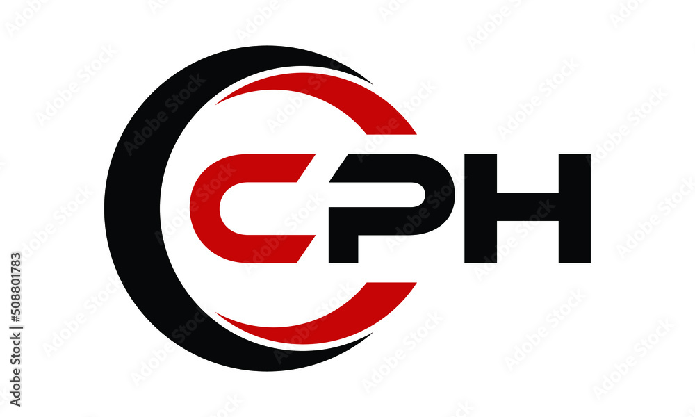 CPH swoosh three letter logo design vector template | monogram logo ...
