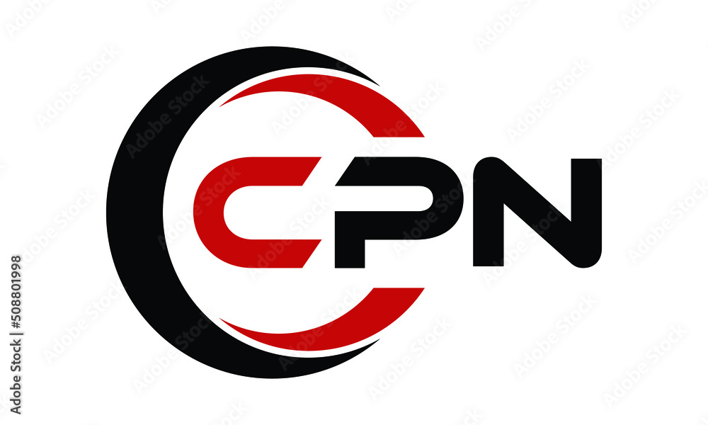 CPN swoosh three letter logo design vector template | monogram logo ...